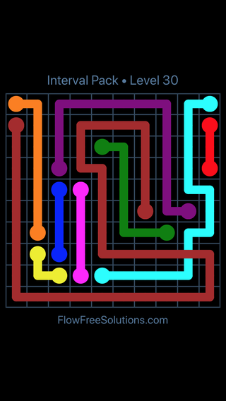 Flow Free: Bridges Interval Pack 6 X 6 To 12 X 12 Level 30 Puzzle ...