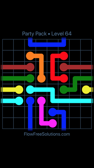 Flow Free Party Pack Fun Shaped Boards Level 64 Puzzle Solution and ...