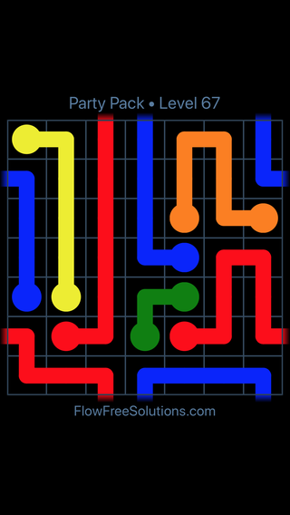 Flow Free Party Pack Level 67 Puzzle Solution and Answer - Flow Free ...